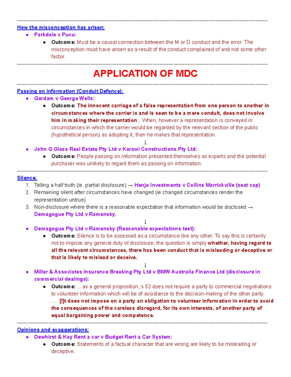 Australian Consumer Law - How the misconception has arisen: Parkdale v ...