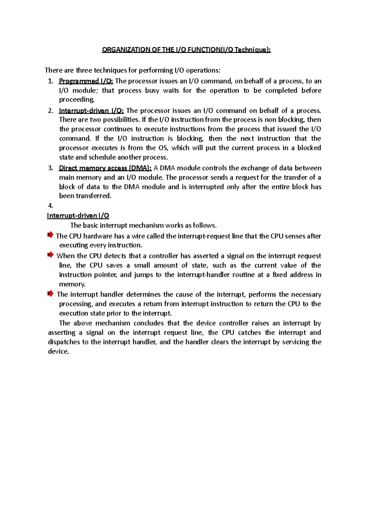 Organization OF THE IO function - ORGANIZATION OF THE I/O FUNCTION(I/O ...