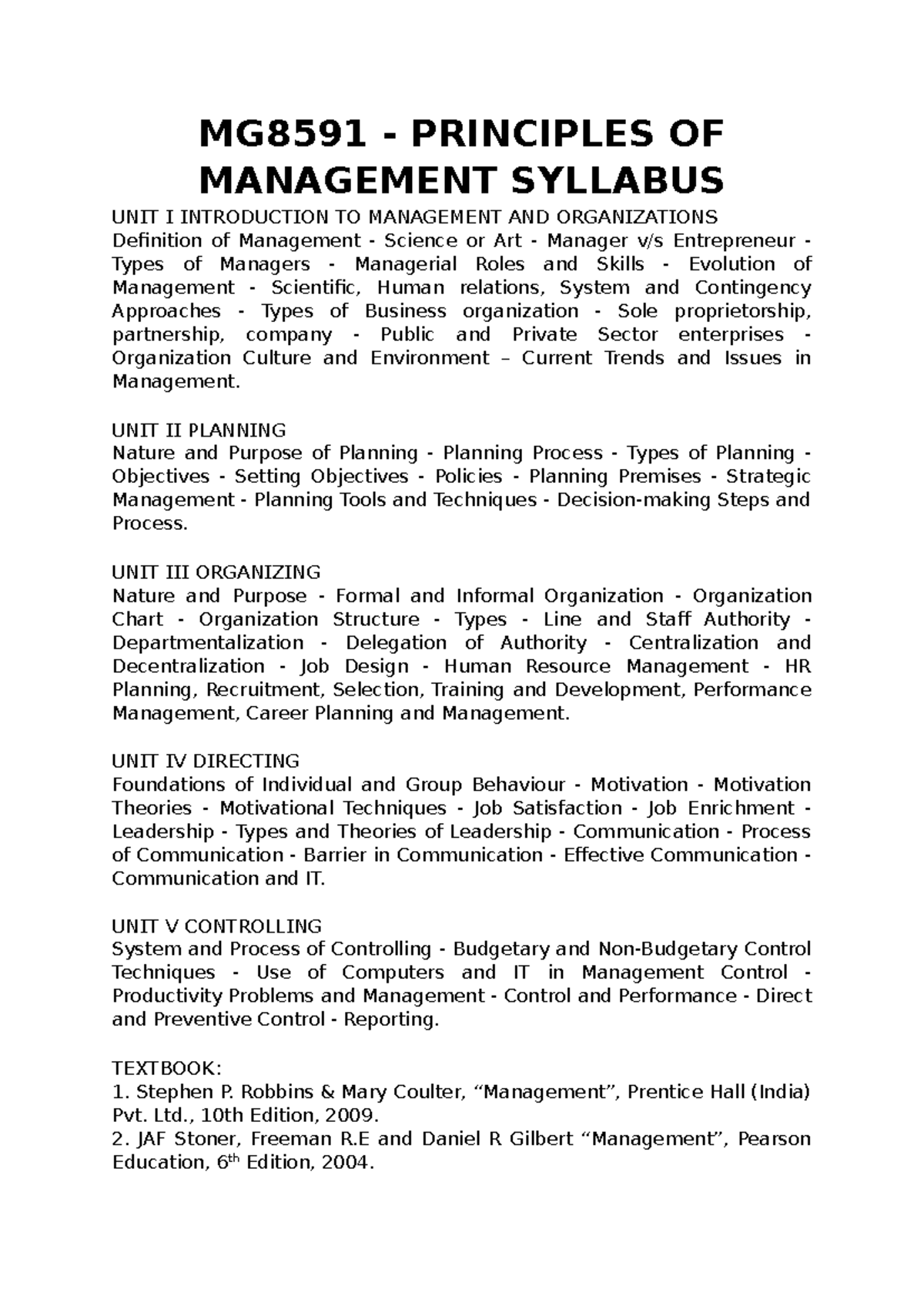 MG8591 - ANNA UNIVERSITY NOTES REGULATION 2017 FOR POM - MG8591 ...