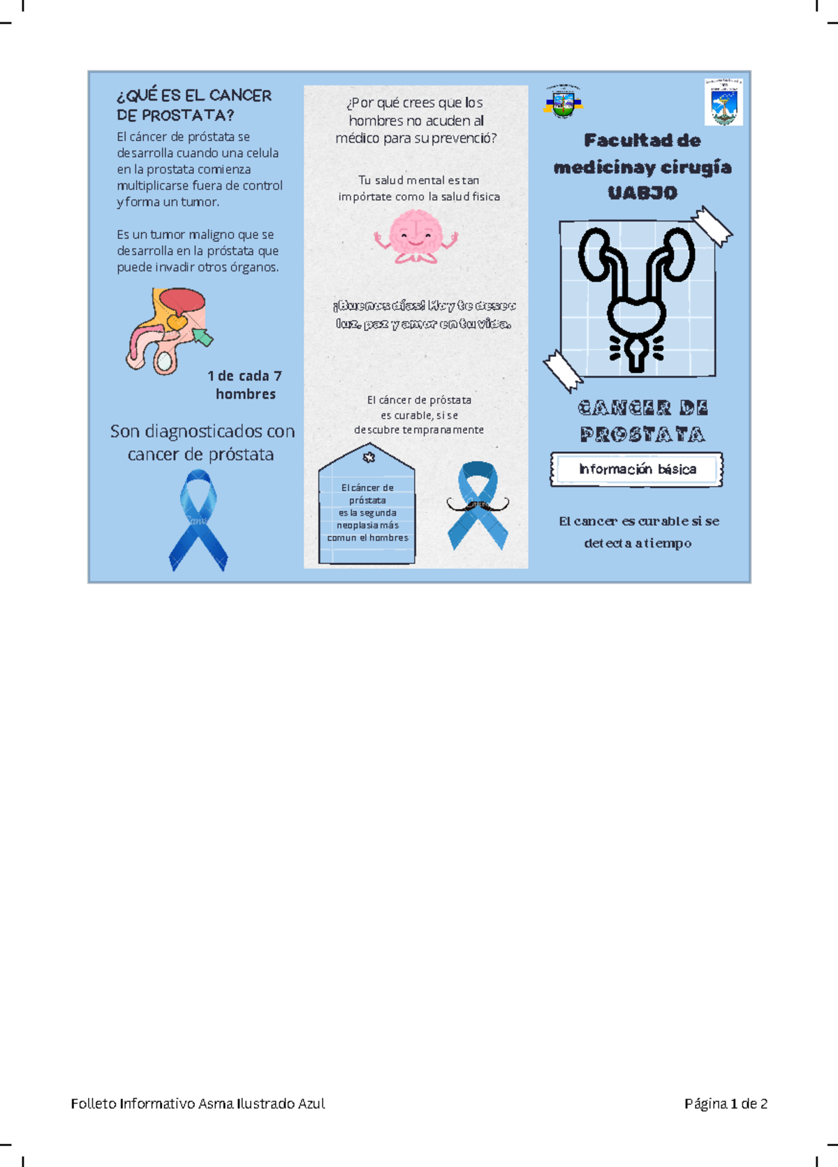 Folleto Informativo Cancer de Prostata - CANCER DE PROSTATA Información ...