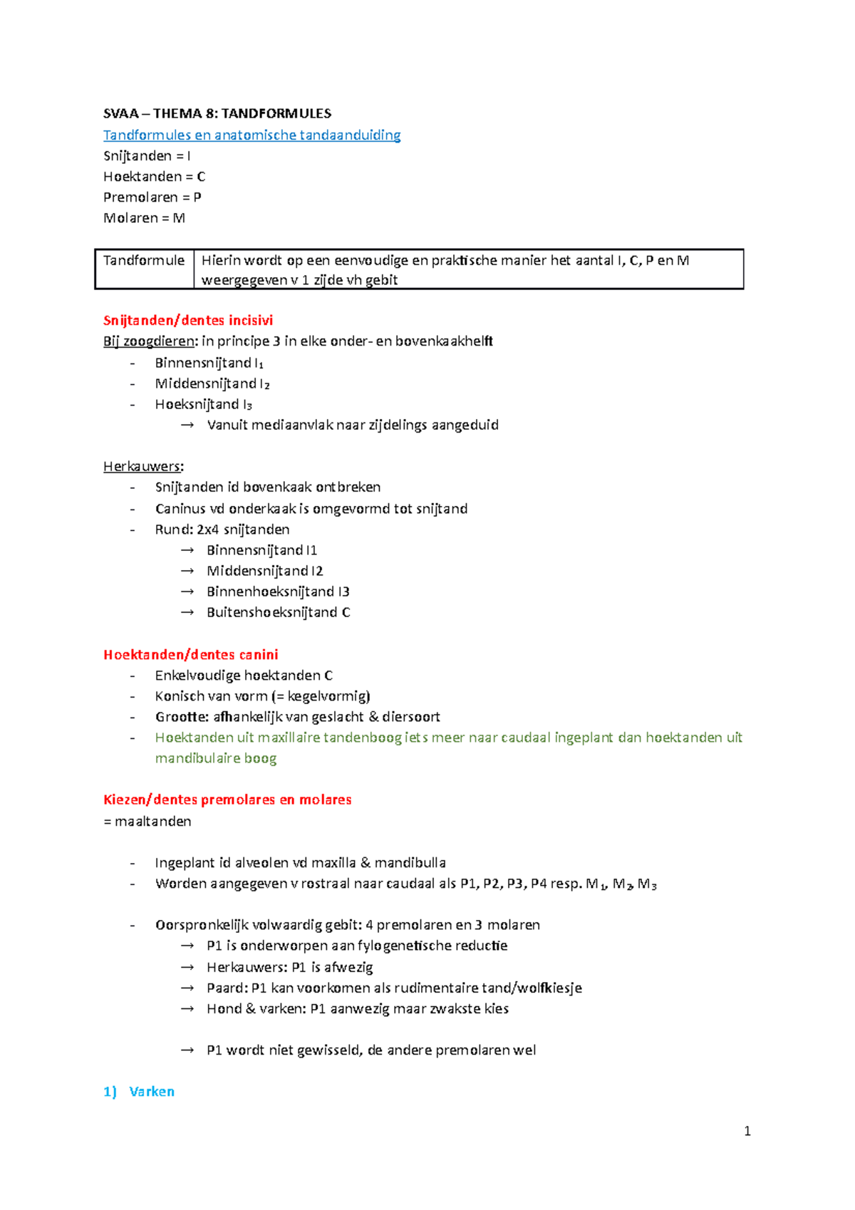 SVAA Thema 8 - Tandformules - SVAA – THEMA 8: TANDFORMULES Tandformules ...