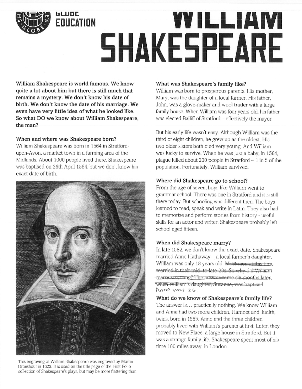 Shakespeare globe history - GLUDE EDUCATION WILLIAM GLOBE SHAKESPEARE ...