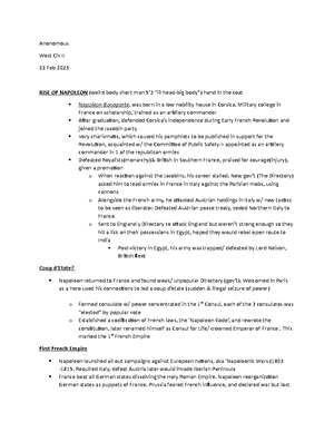 Western Civ II Test 3 Study Guide - Anonomous Western Civ II 11 March ...