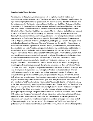 World Religions 2017 - World Religions Written by Genevieve Trimarco ...