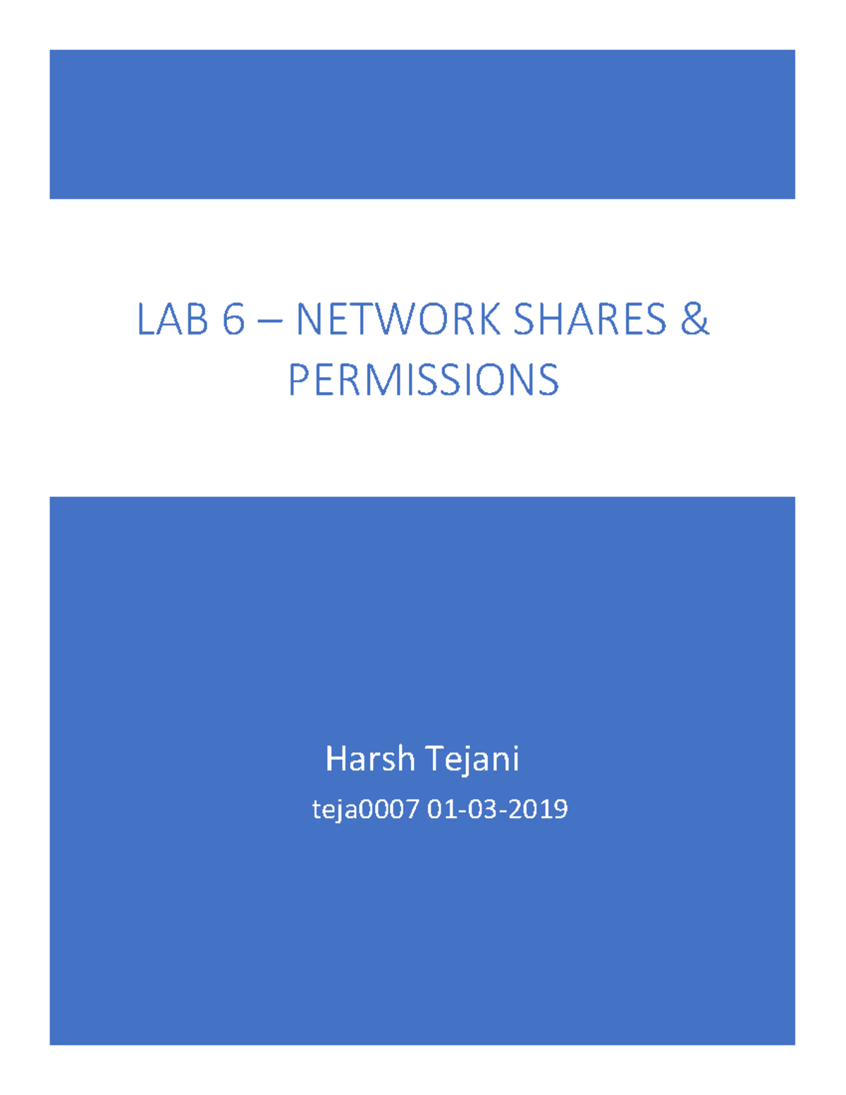 Lab6 Teja0007 Cst8202 Windows Desktop Support Harsh Tejani Teja0007 01 03 Lab 6 Network 