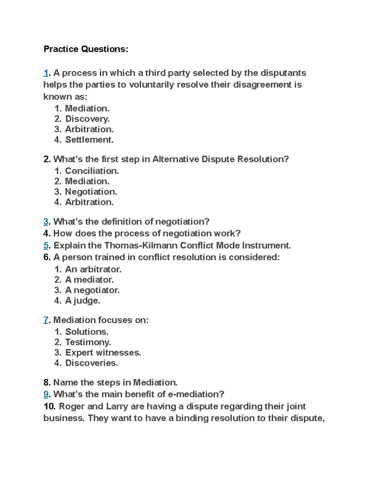 BUS203 Chpt 2 - Practice Book questions w/ Answer key at the bottom ...