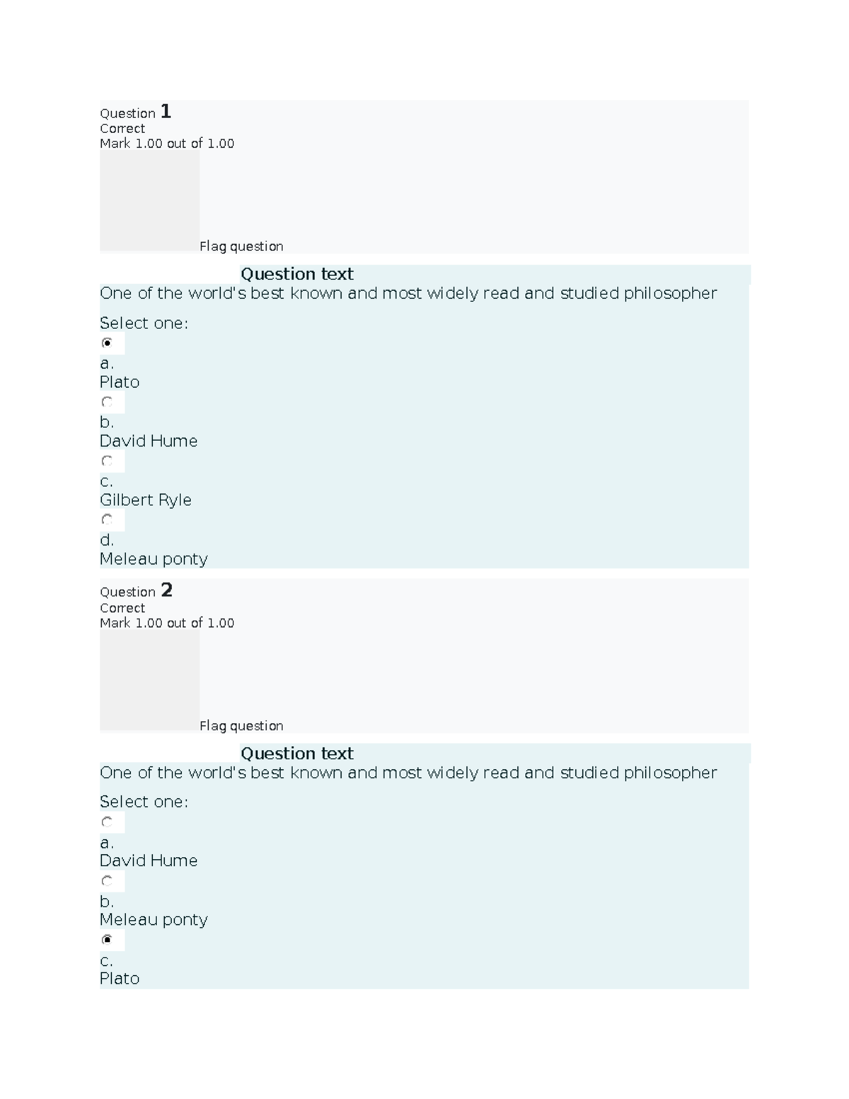 Understanding the Self Prelim Exam - Question Correct 1 Mark 1 out of 1 ...