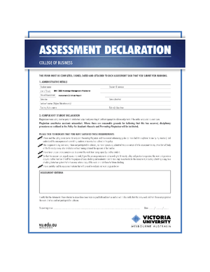 Course hero sample - BMO 3000 ASSESMENT - BMO3332 – Managing ...