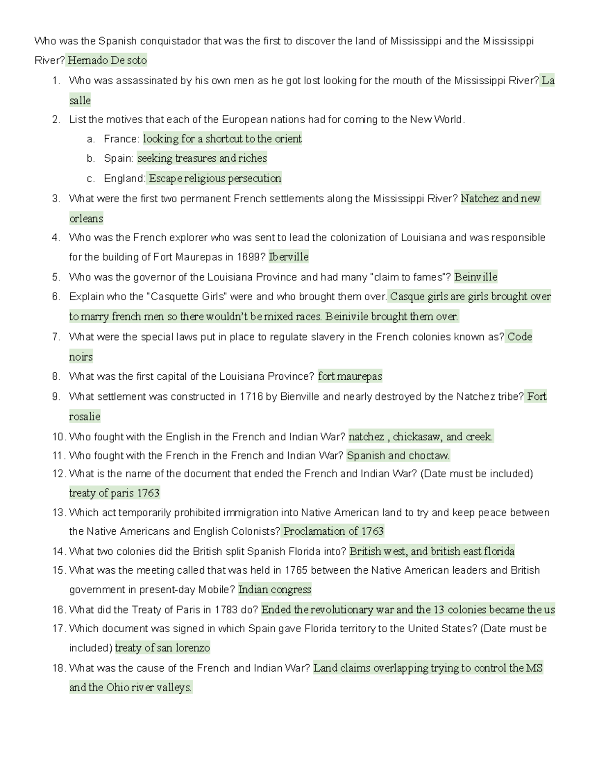 Unit 3 Study Guide - Who was the Spanish conquistador that was the ...