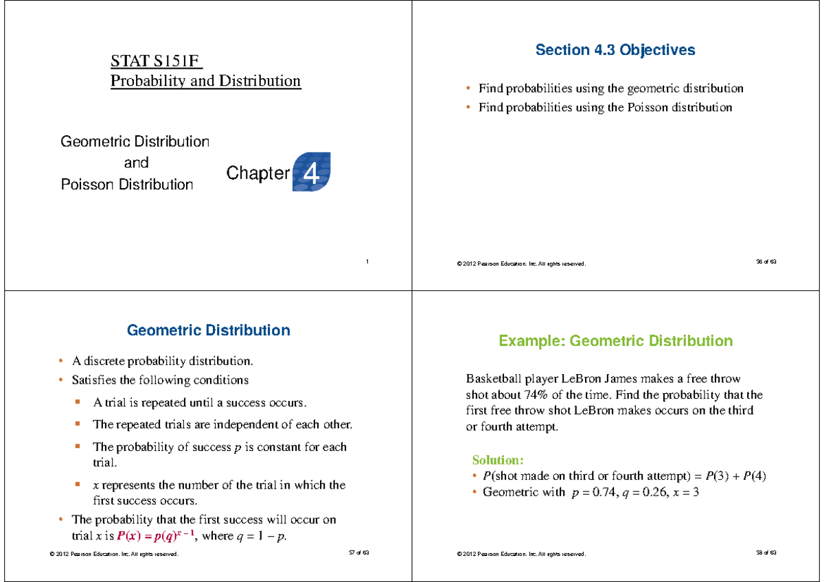 Lecture 8 - Geometric & Poisson Distributions - Geometric Distribution ...
