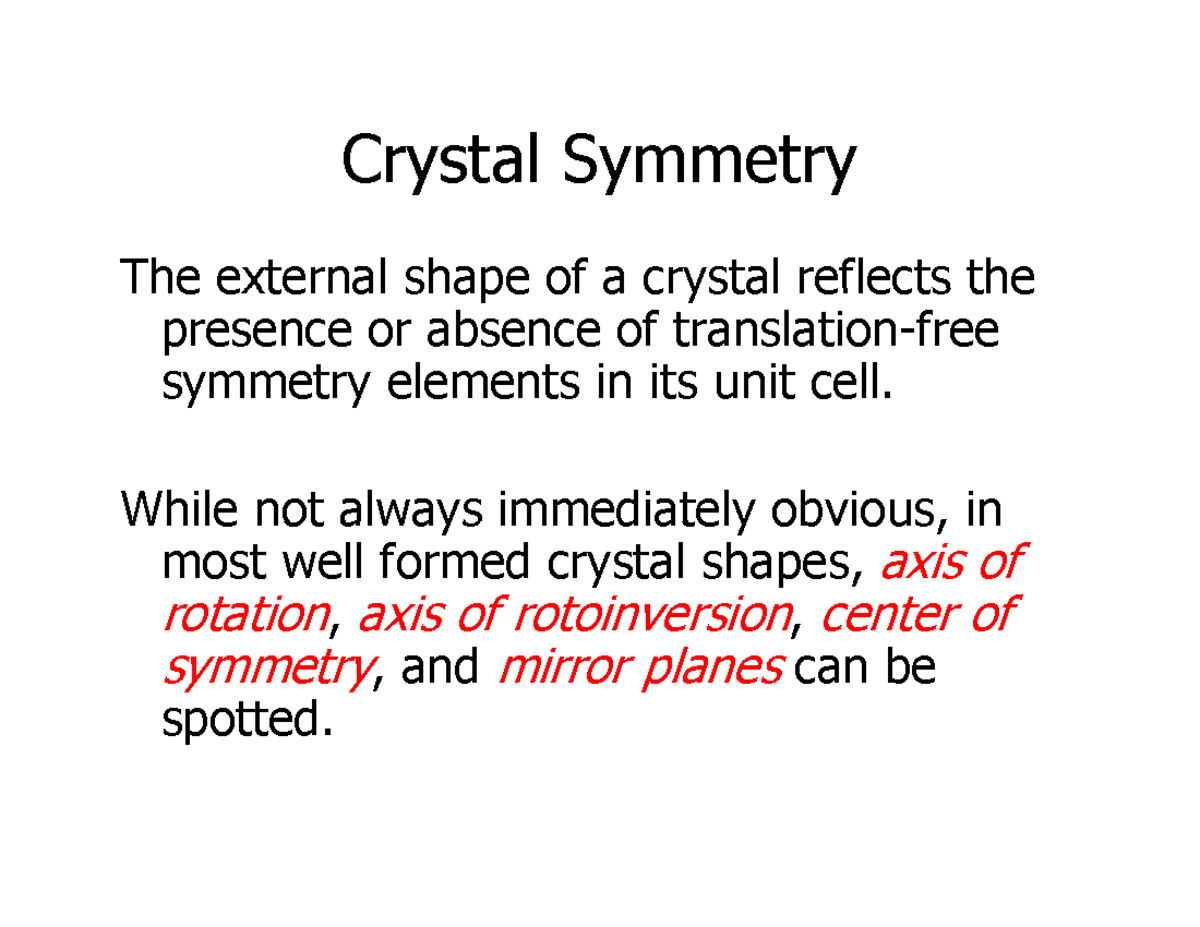 Crystal systems and its necessary details - Crystal SymmetryCrystal ...
