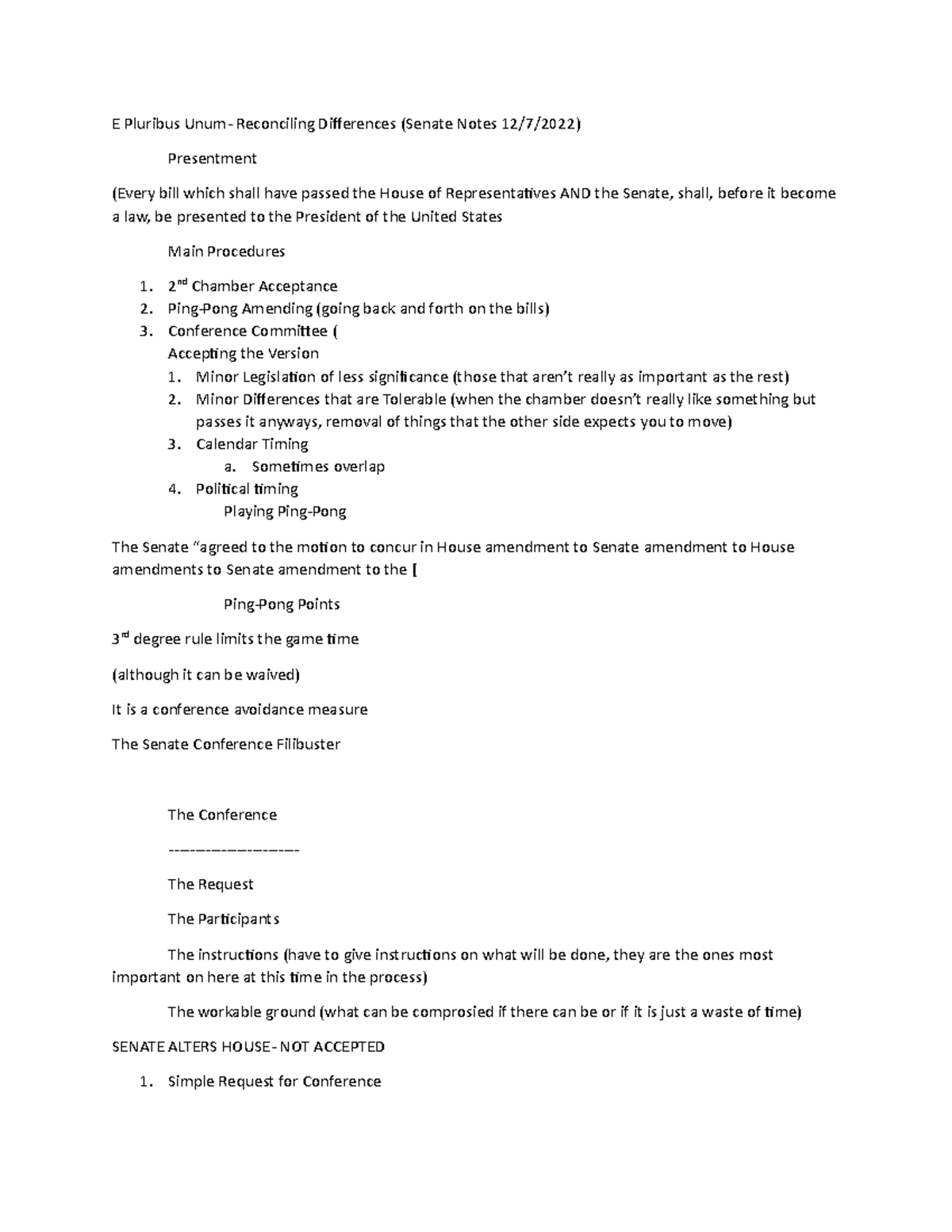 E Pluribus Unum - Lecture notes - E Pluribus Unum- Reconciling ...