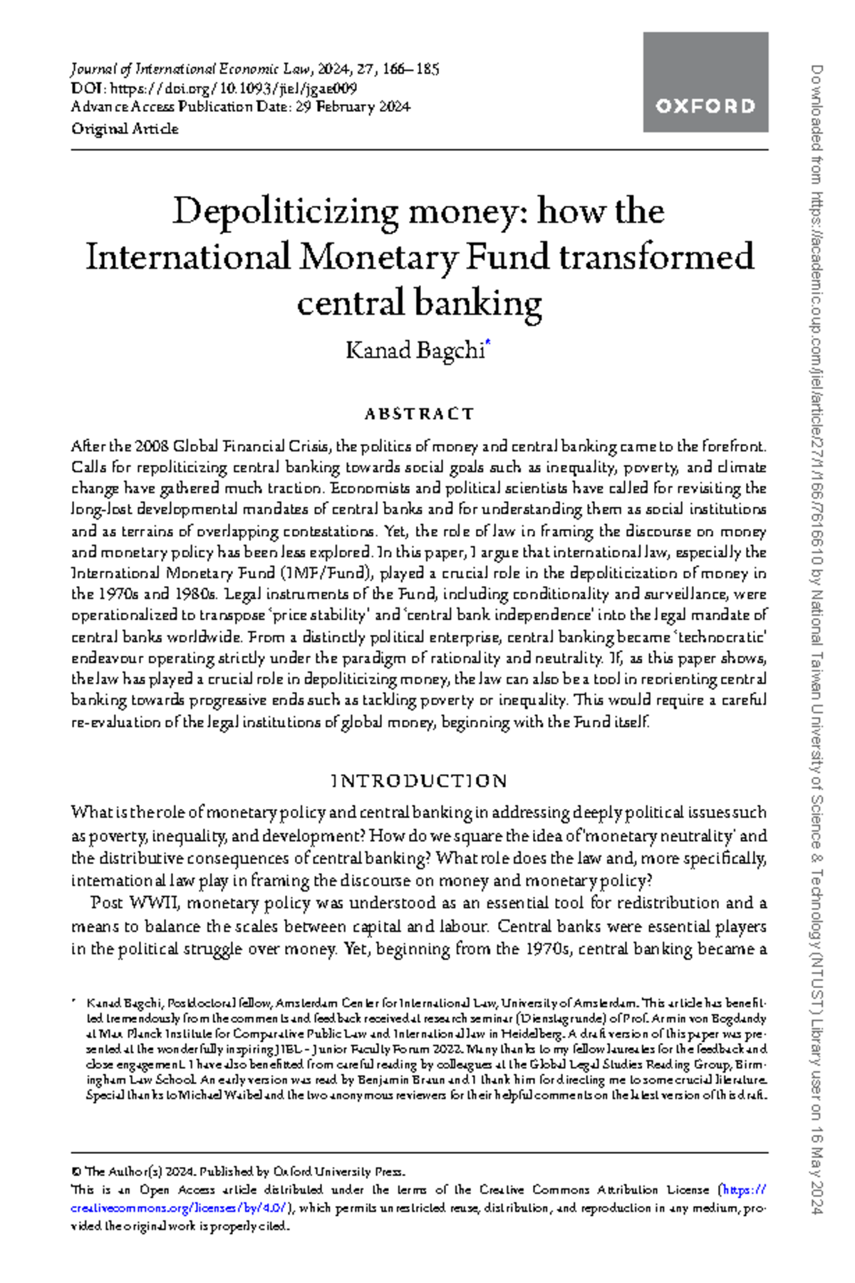 Jgae009 - Journal of International Economic Law, 2024, 27 , 166– DOI ...