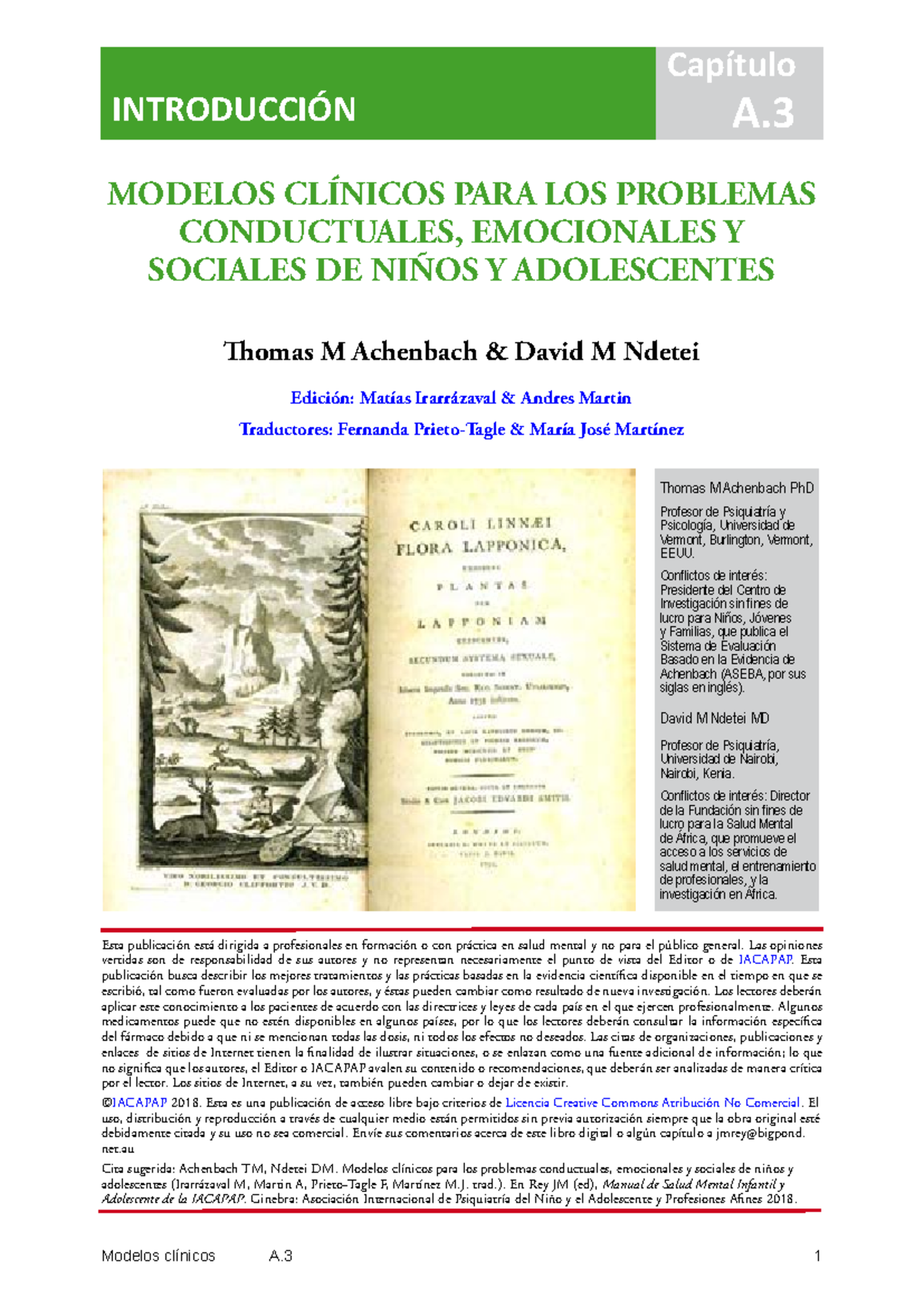 A - psicopatologia en niñez y adolescencia - INTRODUCCIÓN Capítulo A ...