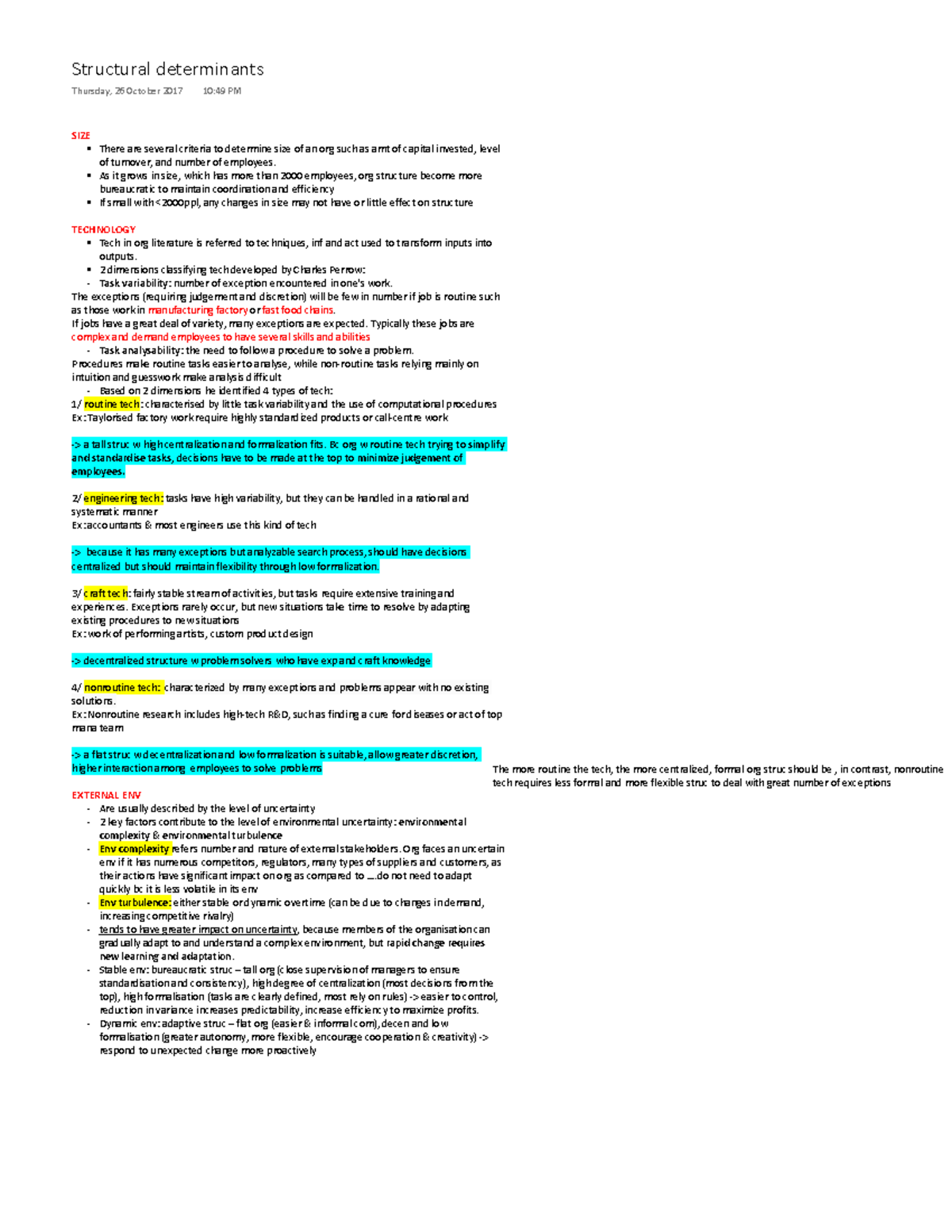 MGMT220 Essay Structural Determinants - SIZE There are several criteria ...