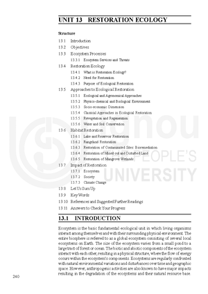 Unit-12 - Ecosystem dynamic and processes - Ecosystem Dynamics and ...