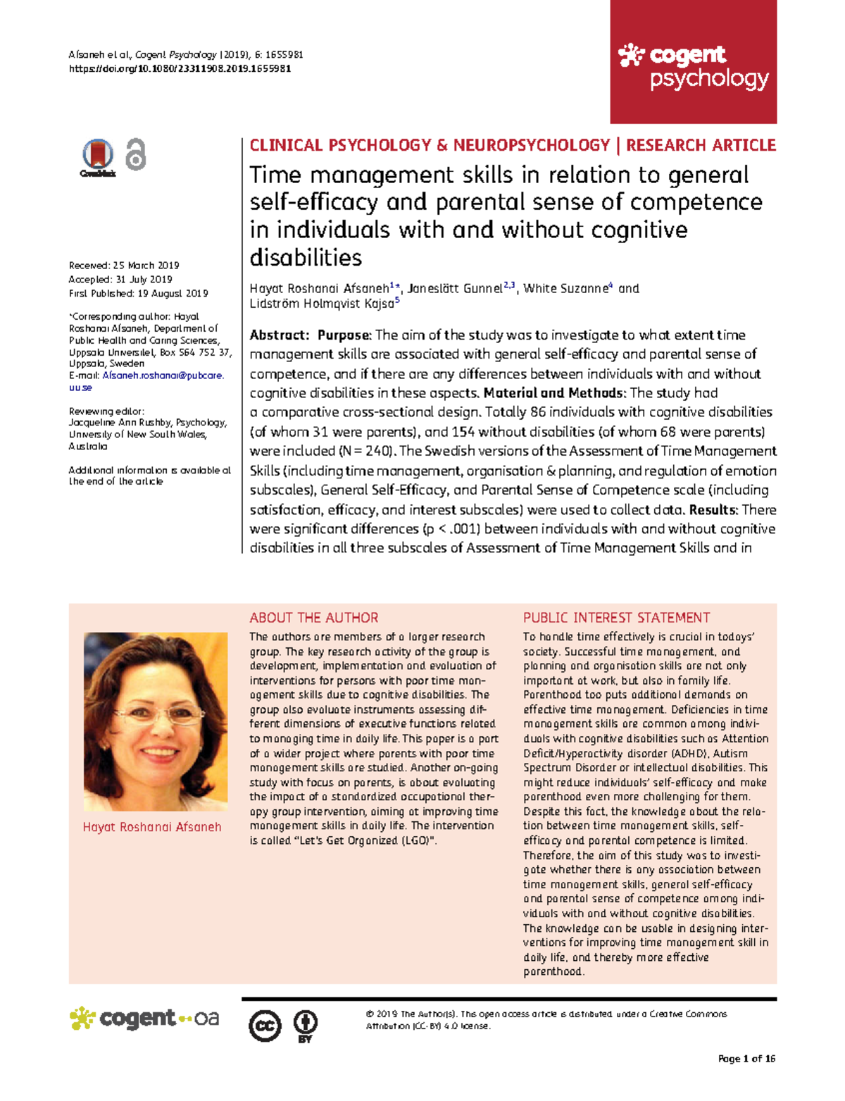 Time management skills in rela - CLINICAL PSYCHOLOGY & NEUROPSYCHOLOGY ...