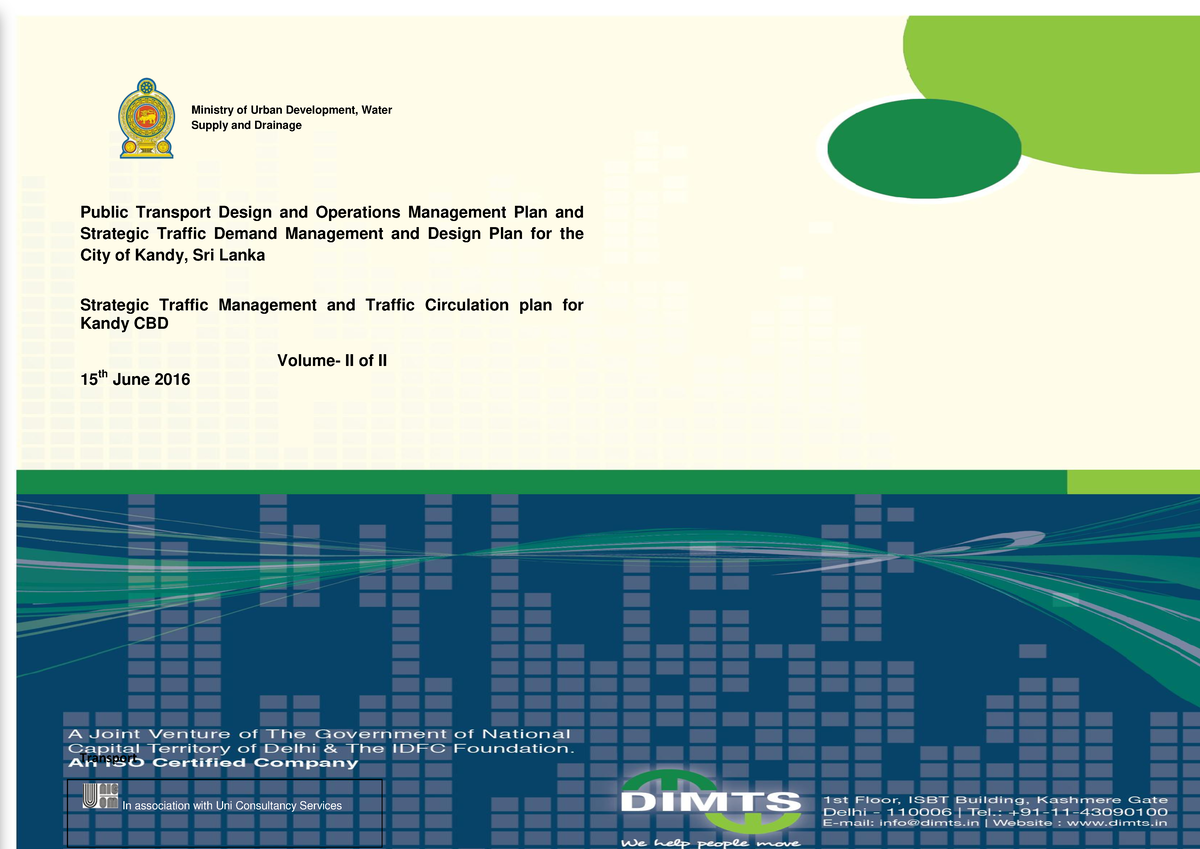 2. Strategic Traffic Management & Traffic Circulation Plan for Kandy ...