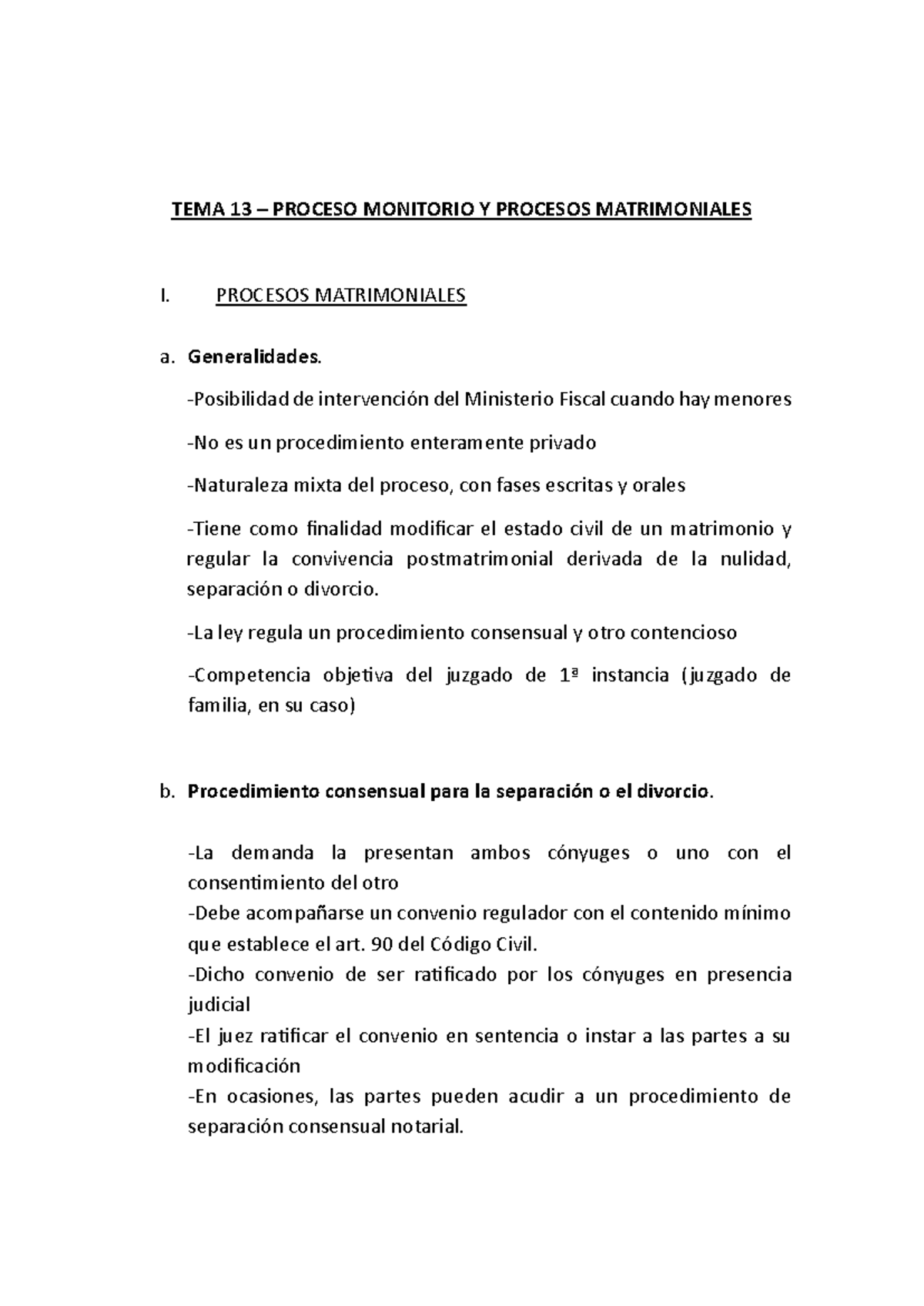 TEMA 13 - Matrimonial Y Monitorio - TEMA 13 – PROCESO MONITORIO Y ...