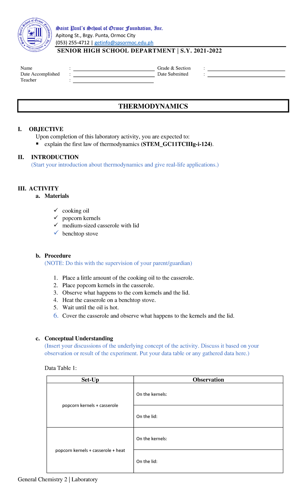 General chemistry week 28 modules from - General Chemistry 2 ...