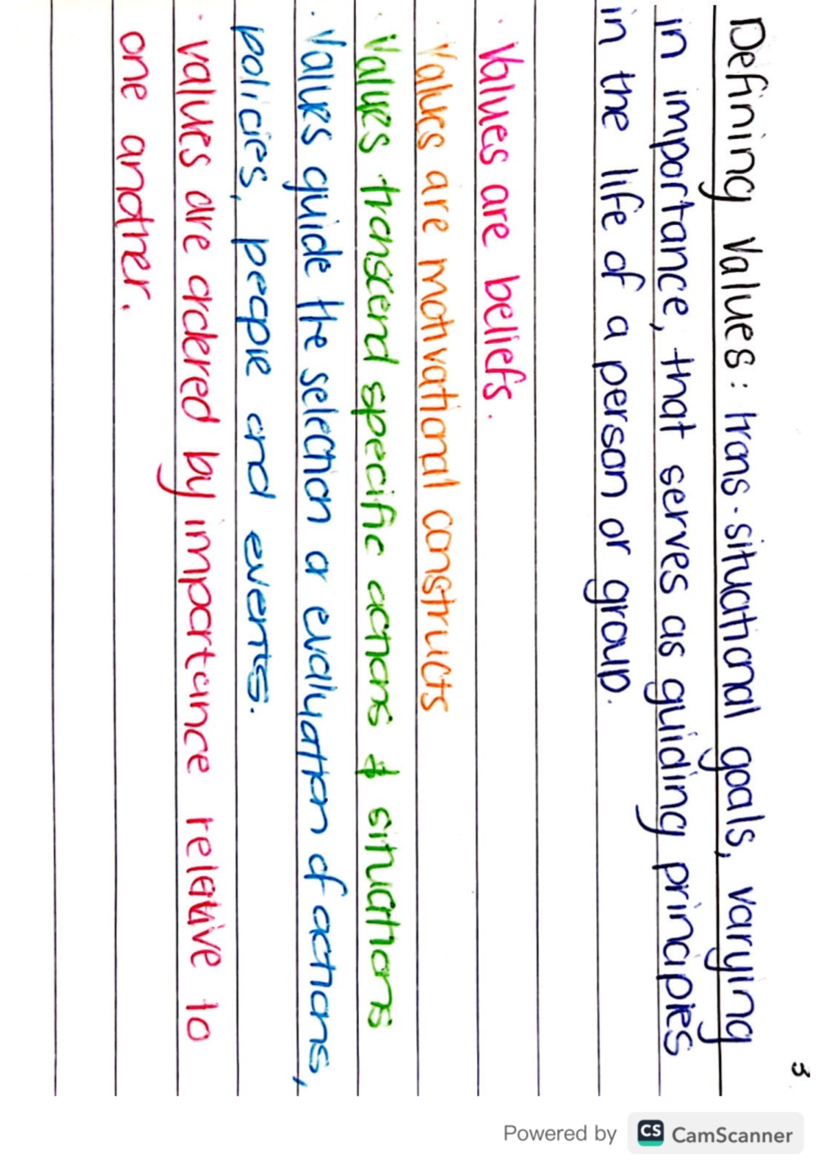 STUDY UNIT 3: VALUES AND SOCIAL AXIOMS - 3 Defining Values : goals ...