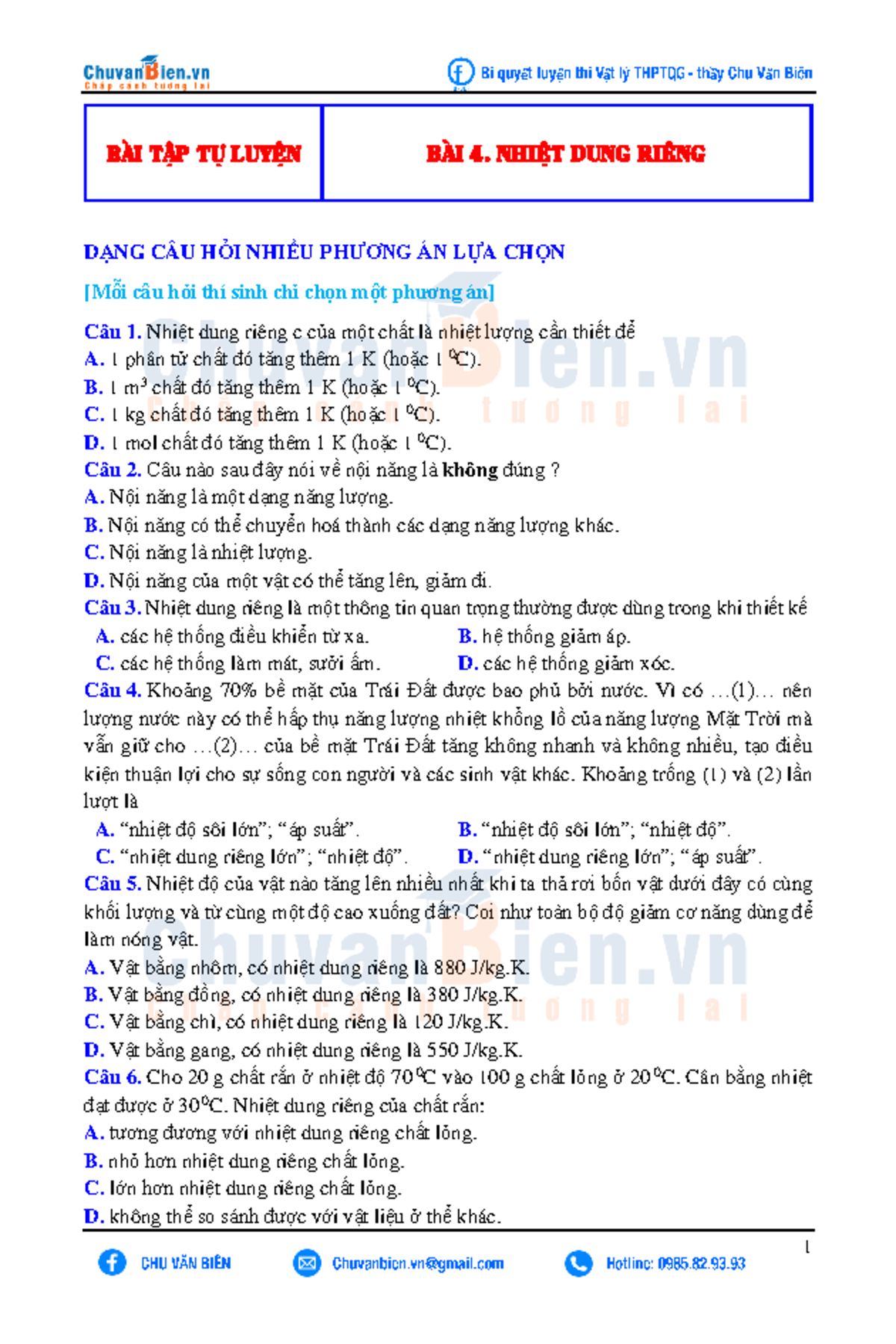 Bai 4 - b b gh gh gj - ế ệ ậ ầ ă c 1 BÀI TẬP TỰ LUYỆN BÀI 4. NHIỆT DUNG ...