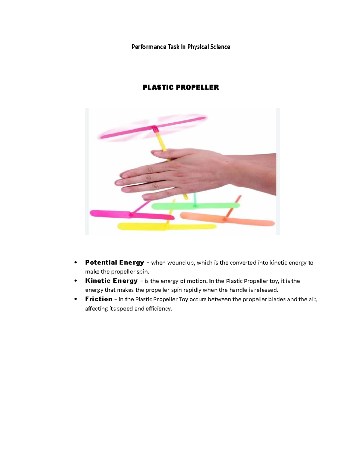 Performance Task in Physical Science - business management ...