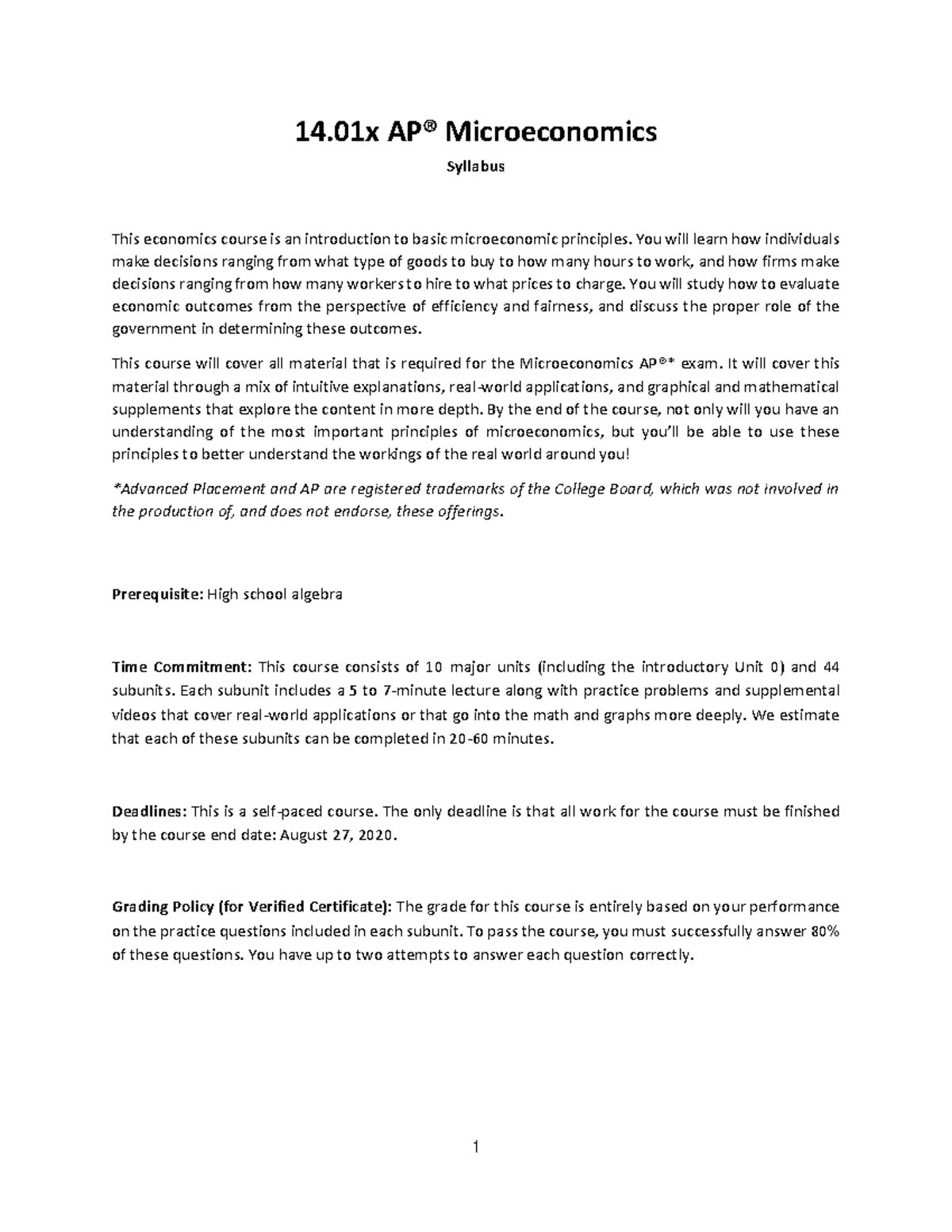 Microeconomics - Warning: TT: undefined function: 32 14 AP® Microeconomics Syllabus This ...