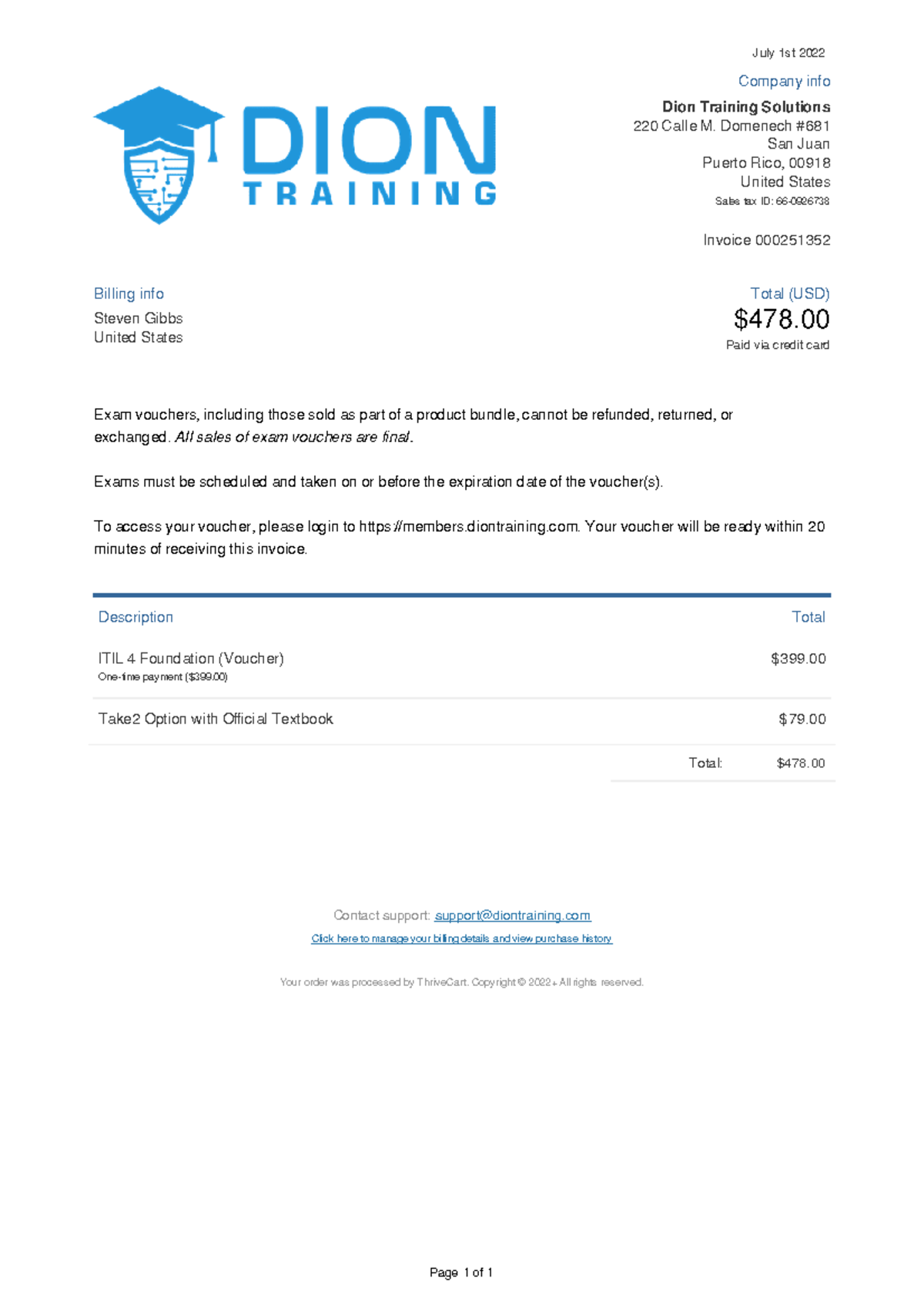 Dion Training Solutions - July 1st 2022 Company info Dion Training ...