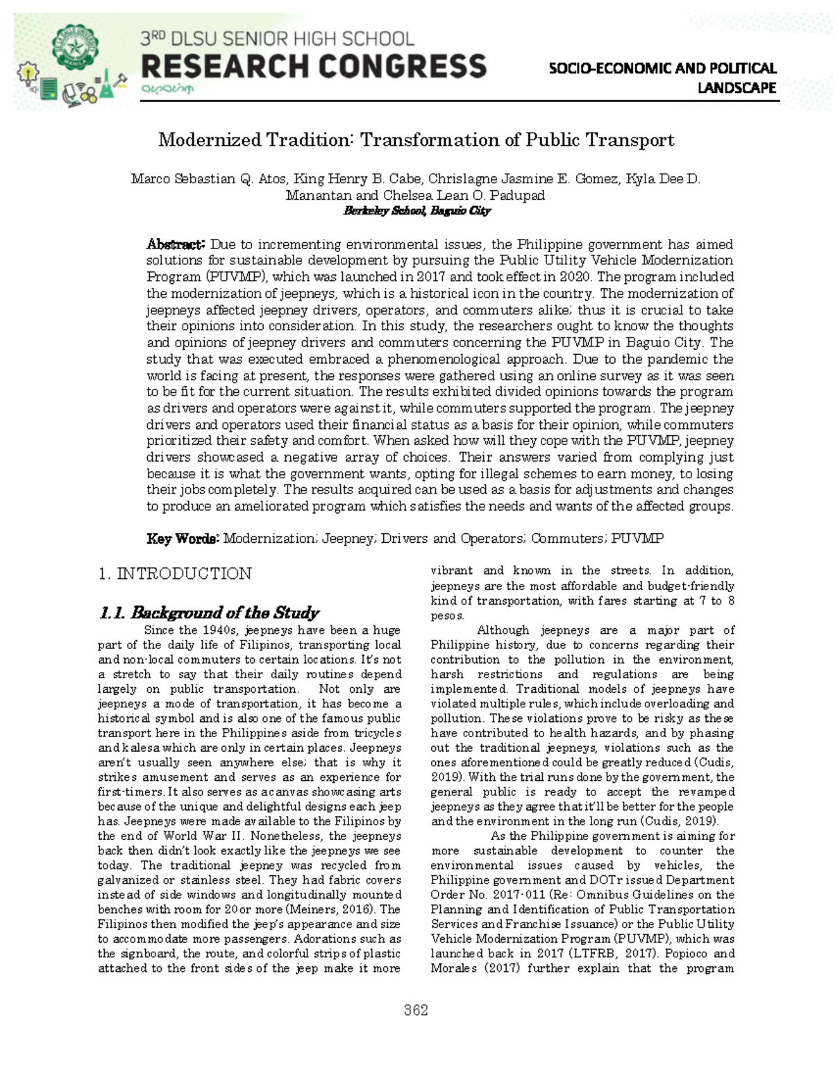 Modernized Tradition Transformation of Public Transport - Atos, King ...