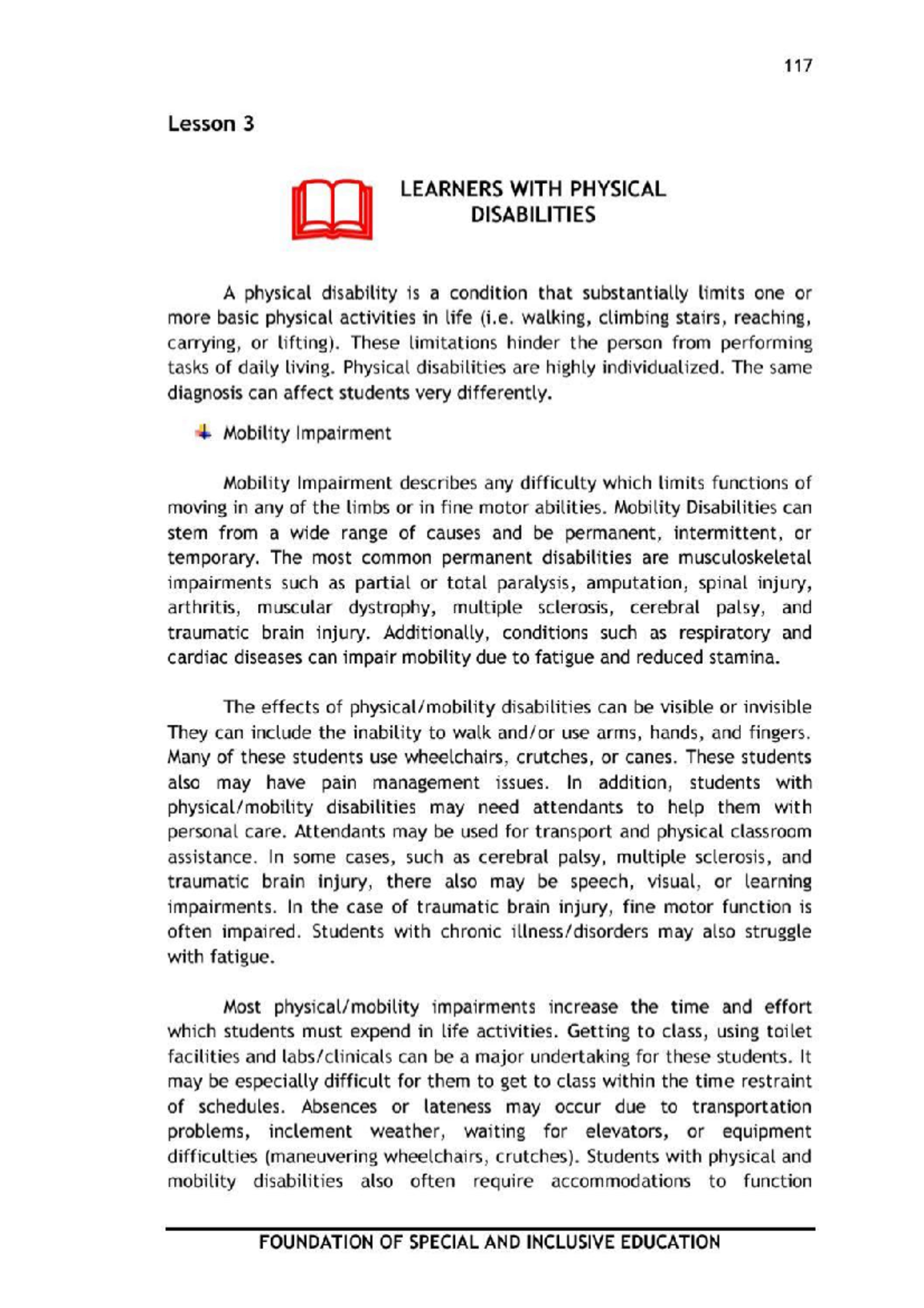 EDUC 102 M4L3 - Foundation of Special and Inckusive Education - BSEd Basic English - Studocu