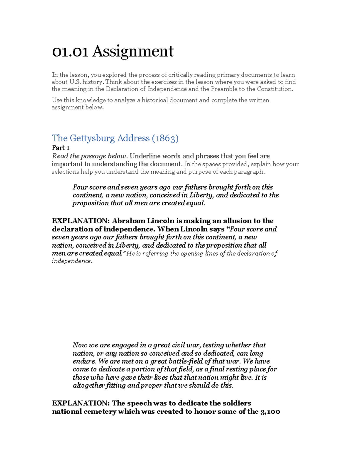 1.01 new - its. easy - 01 Assignment In the lesson, you explored the process of critically ...
