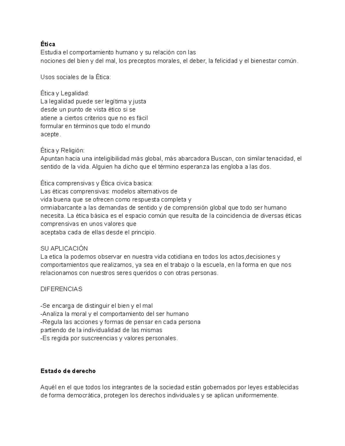 Ética 123 - Sin info - Ética Estudia el comportamiento humano y su ...