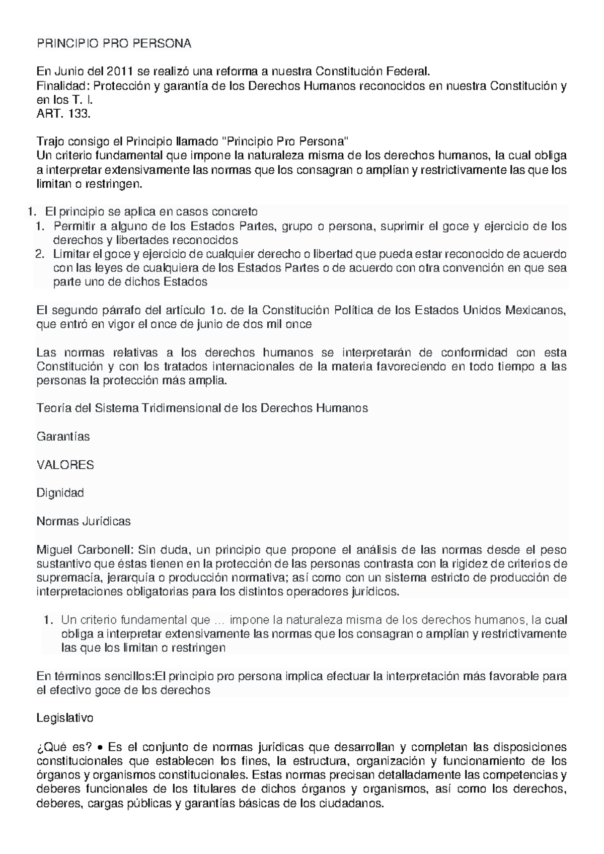 Principio PRO Persona - CONCEPTOS - PRINCIPIO PRO PERSONA En Junio del ...