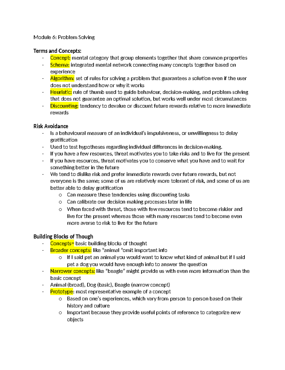 Module 6 Problem Solving Module 6 Problem Solving Terms And Concepts