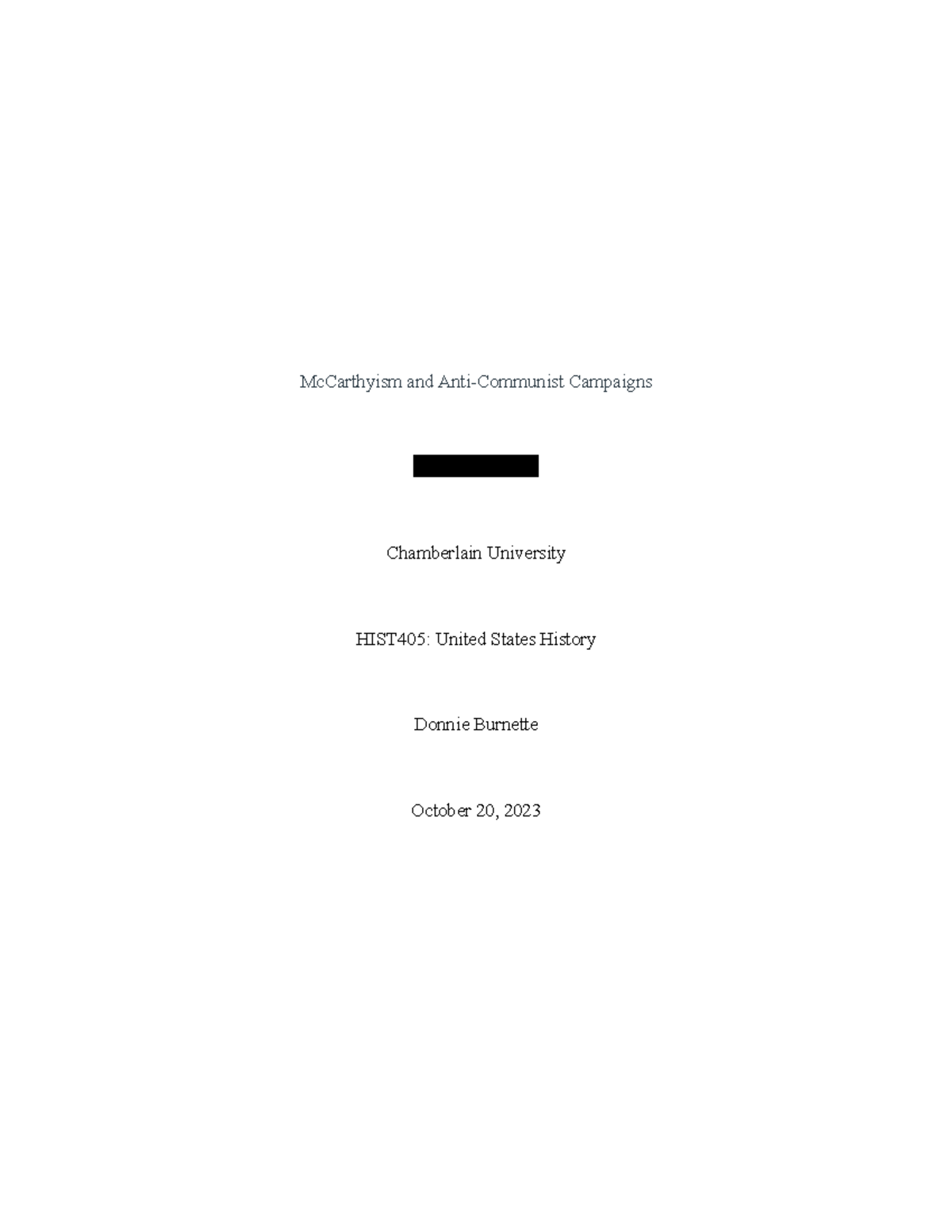 Mc Carthyism case study - McCarthyism and Anti-Communist Campaigns ...