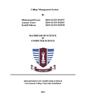 SRS Document Of Course Management System - SRS Document Of Course ...