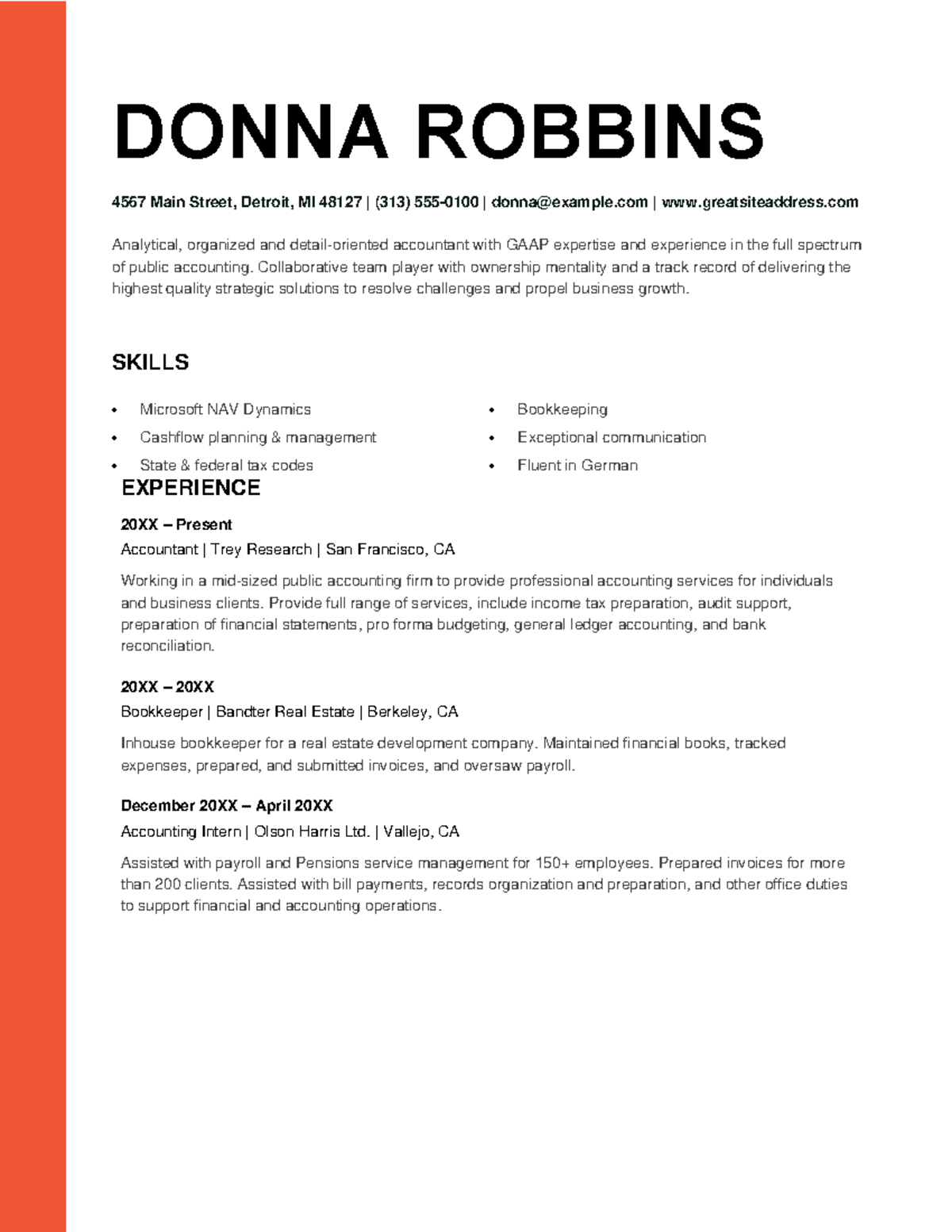 Document 4 - dsadadasdasd - DONNA ROBBINS 4567 Main Street, Detroit, MI ...