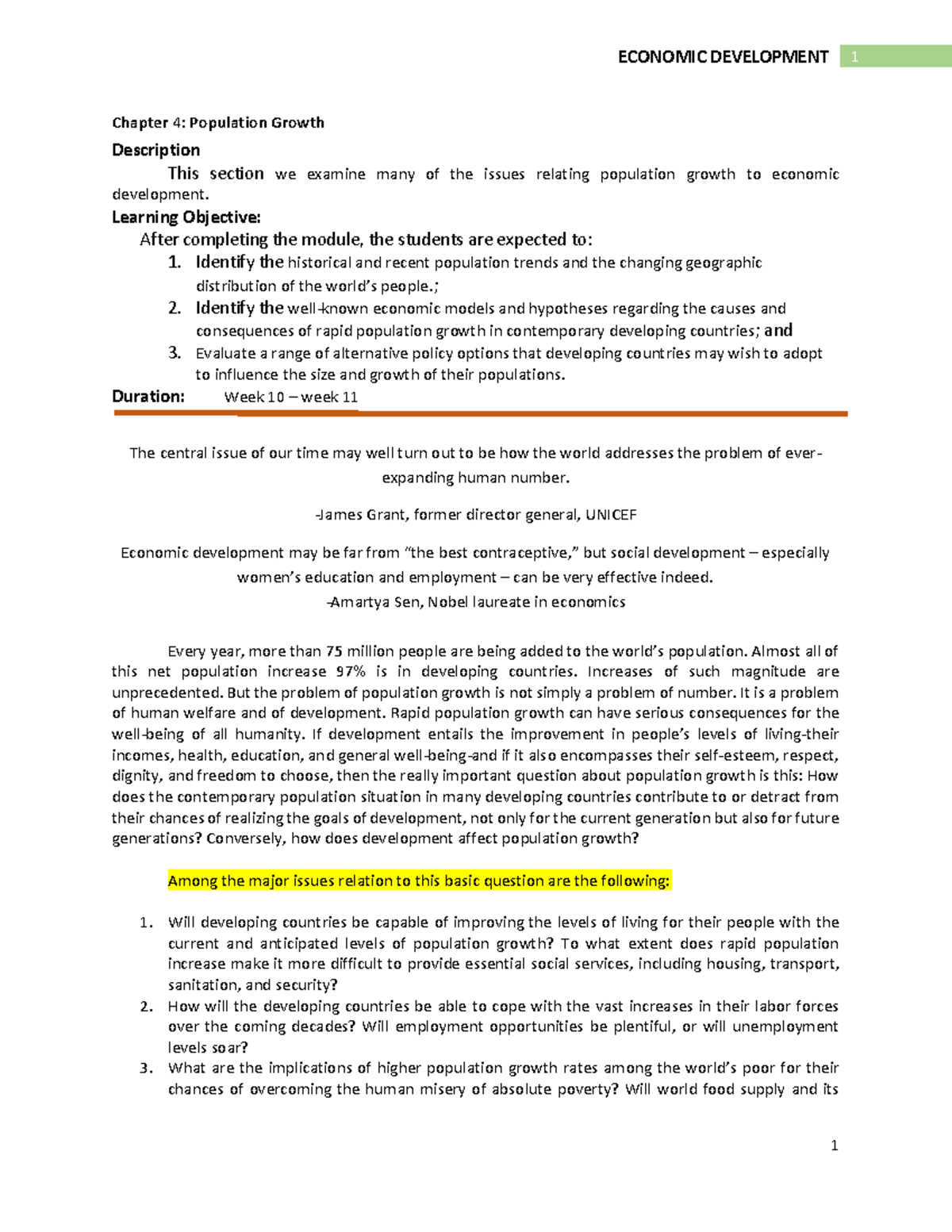 Chapter 4 - Population Growth - Chapter 4: Population Growth Description This section we examine ...