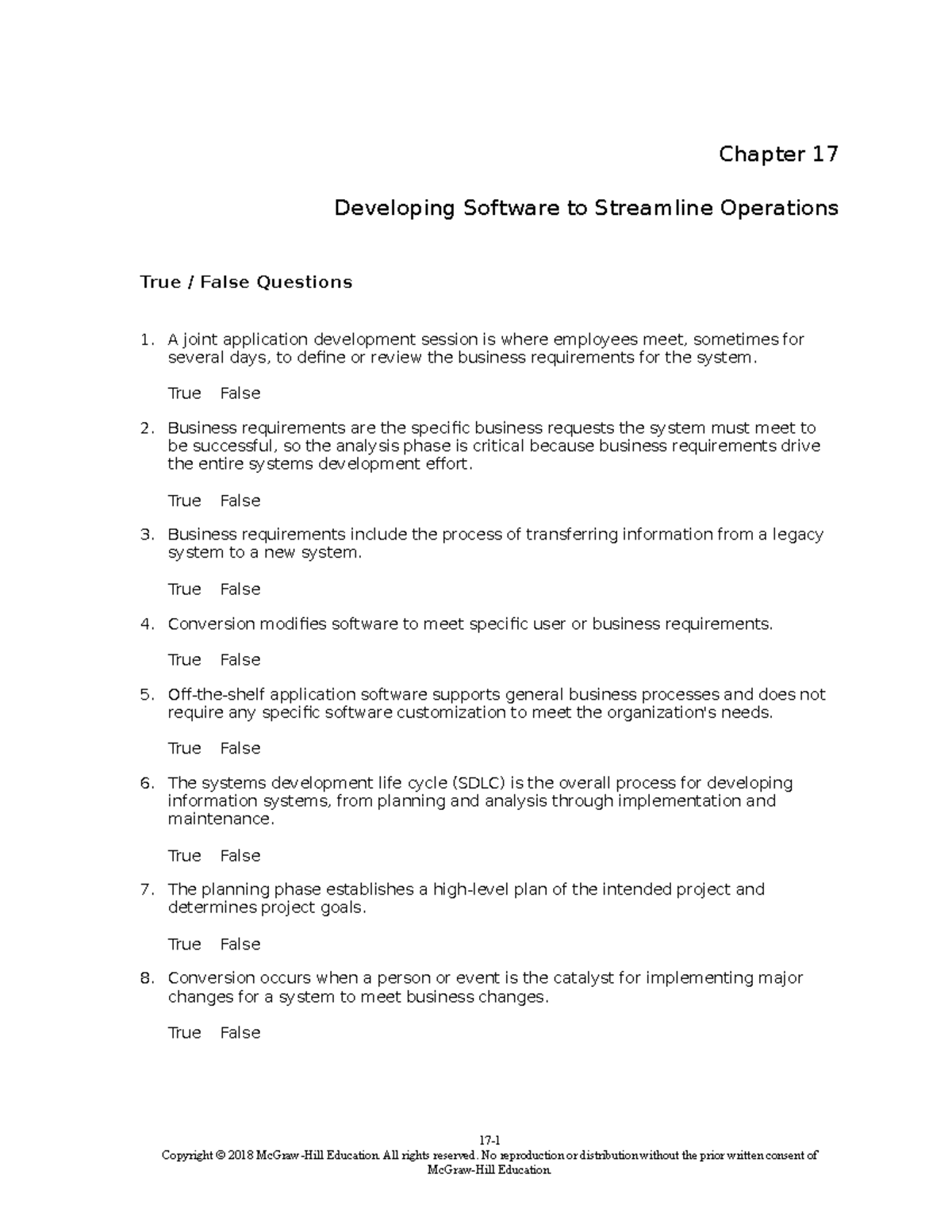 TBChap 017 - fdhgf - Chapter 17 Developing Software to Streamline ...