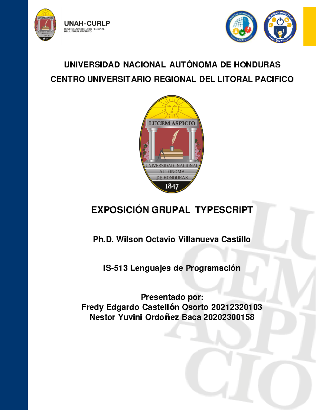 Informe Typescript - es un iforme de un lenguaje de programacion ...