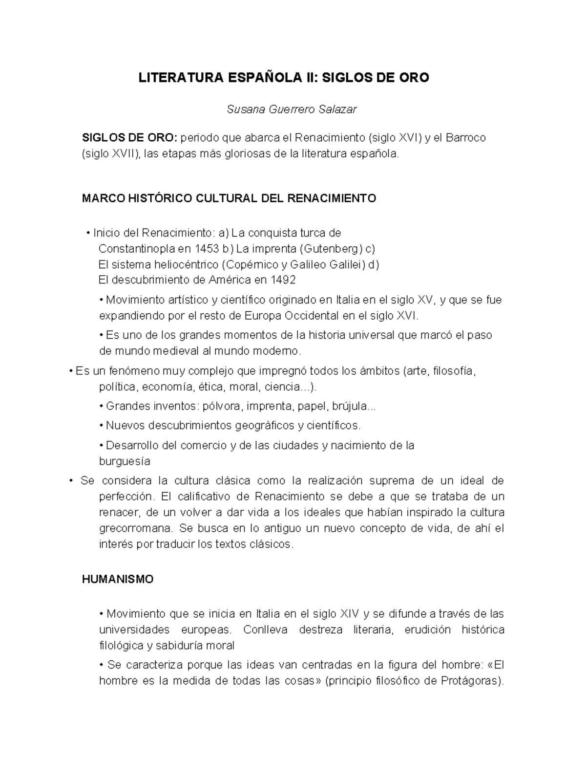 Literatura Espanola II Siglos DE ORO - LITERATURA ESPAÑOLA II: SIGLOS ...