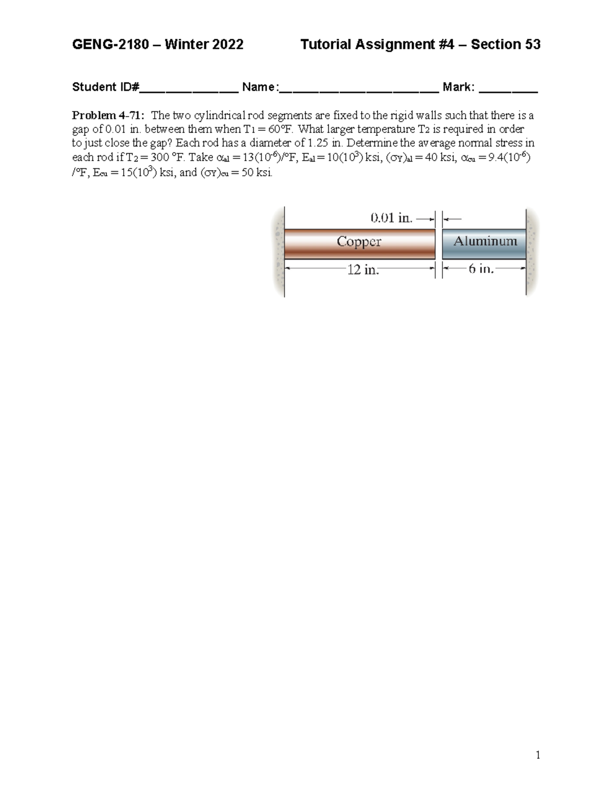 Questions 4 - Study Guide - GENG-2180 – Winter 202 2 Tutorial Assignment #4 – Section 53 Student ...