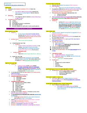 AUBF - Summary of lecture notes from Strasinger’s Analysis of Urine and ...