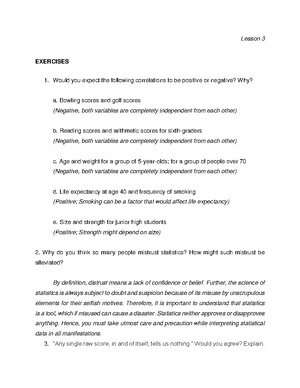 Research Methods Lesson 2 - Lesson 2 ACTIVITY In each of the questions ...