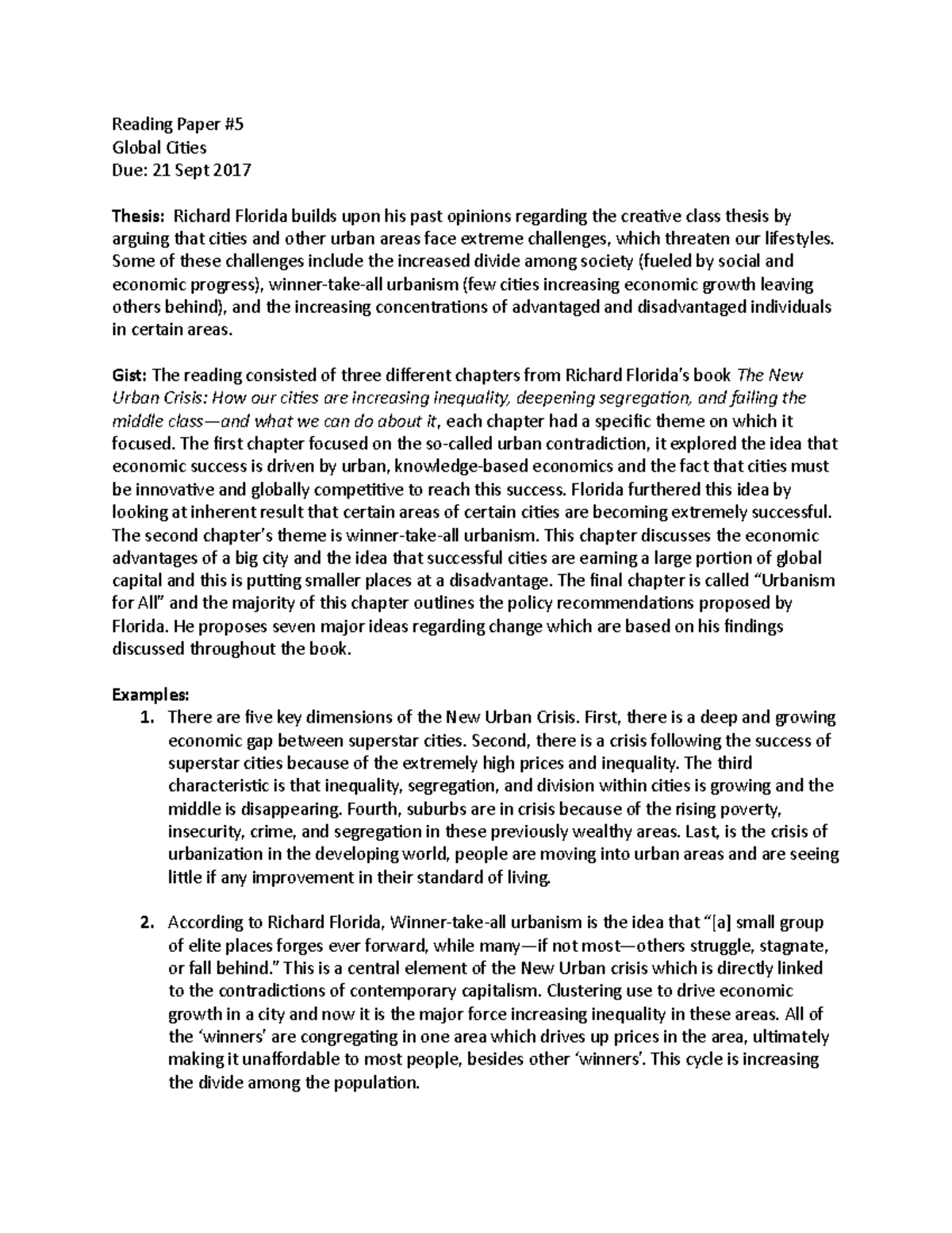 Reading Paper 5 - Some of these challenges include the increased divide ...