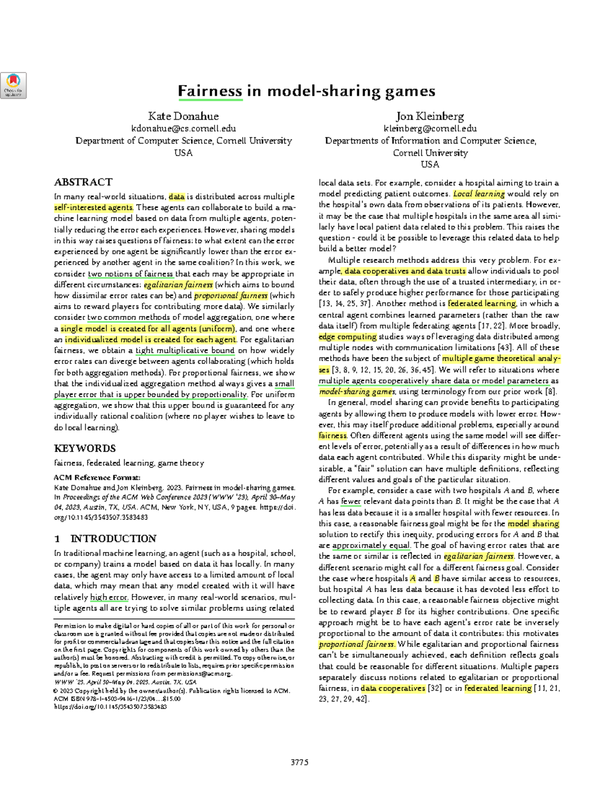 2023-WWW-Fairness in model-sharing games - Fairness in model-sharing ...