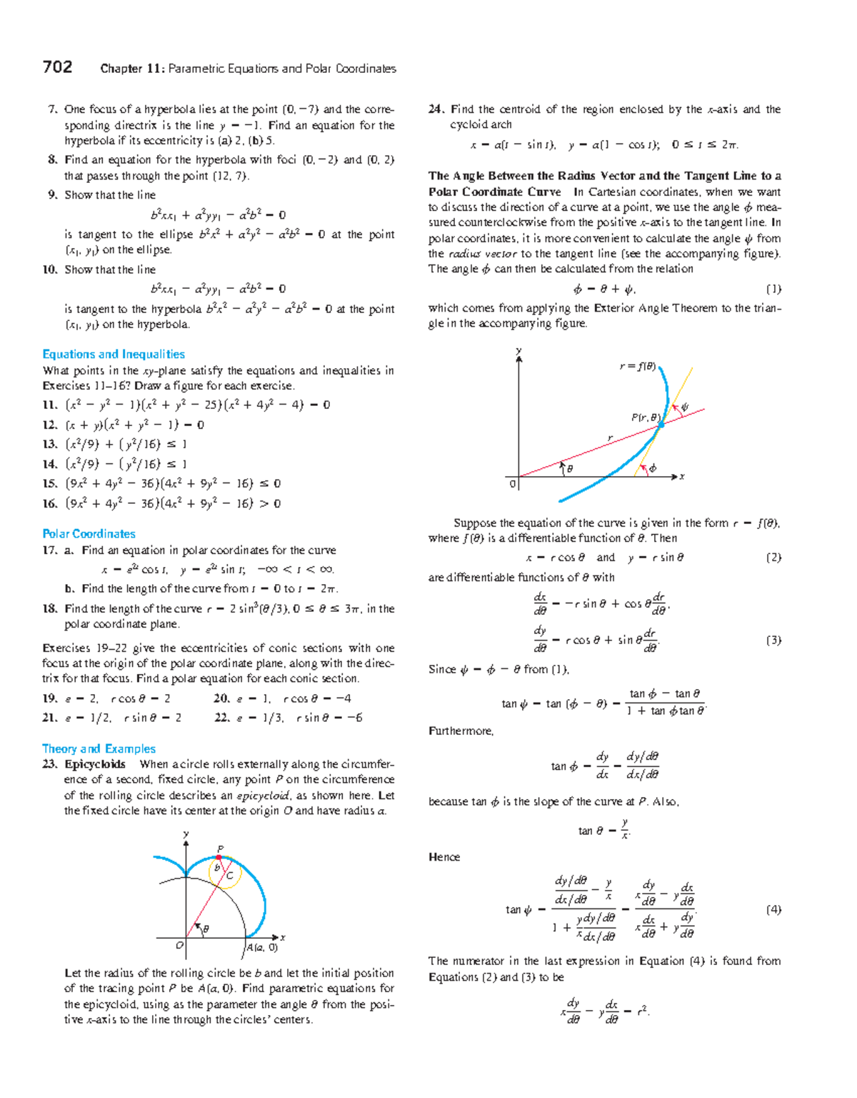 大學數學問題-16 - 大學數學問題 - ####### 702 Chapter 11: Parametric Equations and ...