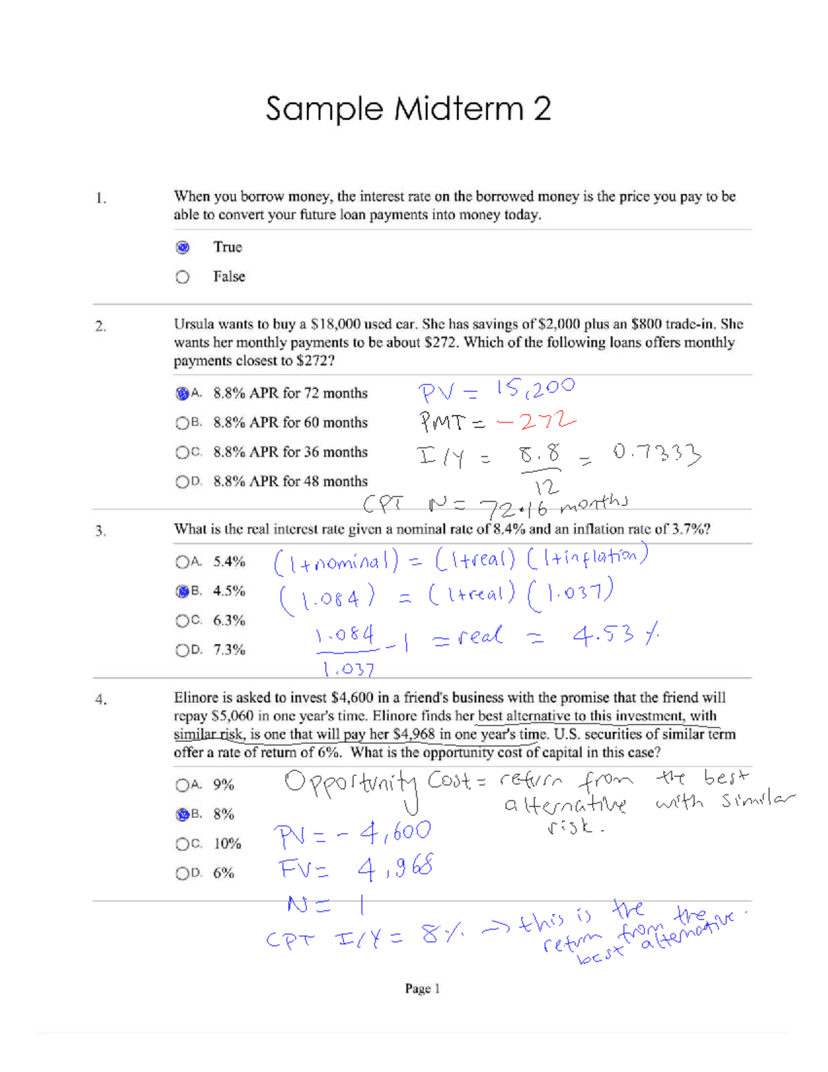 Sample Midterm 2 Solutions - Veridian Dynamics is considering the ...