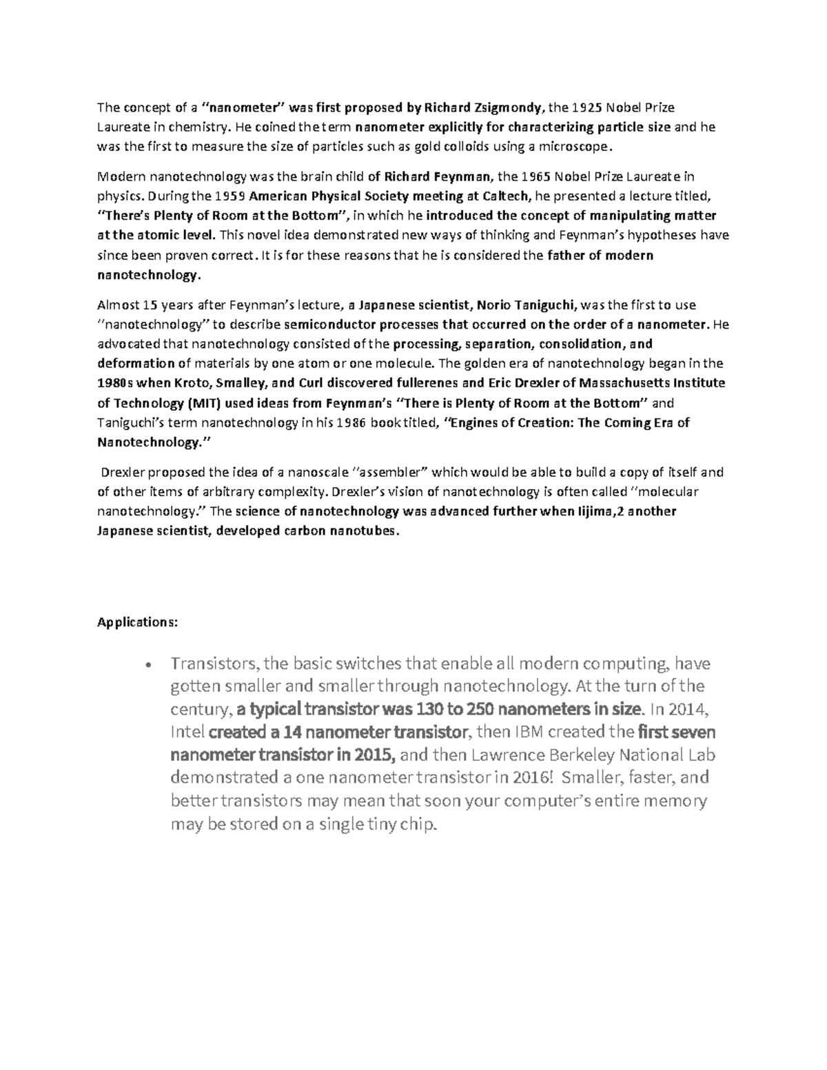 Chapter 1 Intoduction to nanomaterials - The concept of a ‘‘nanometer ...
